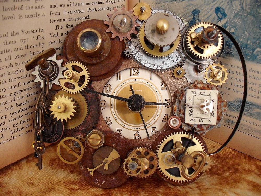 Steampunk Clock by Erin Keck | Reloj steampunk, Steampunk, Arte