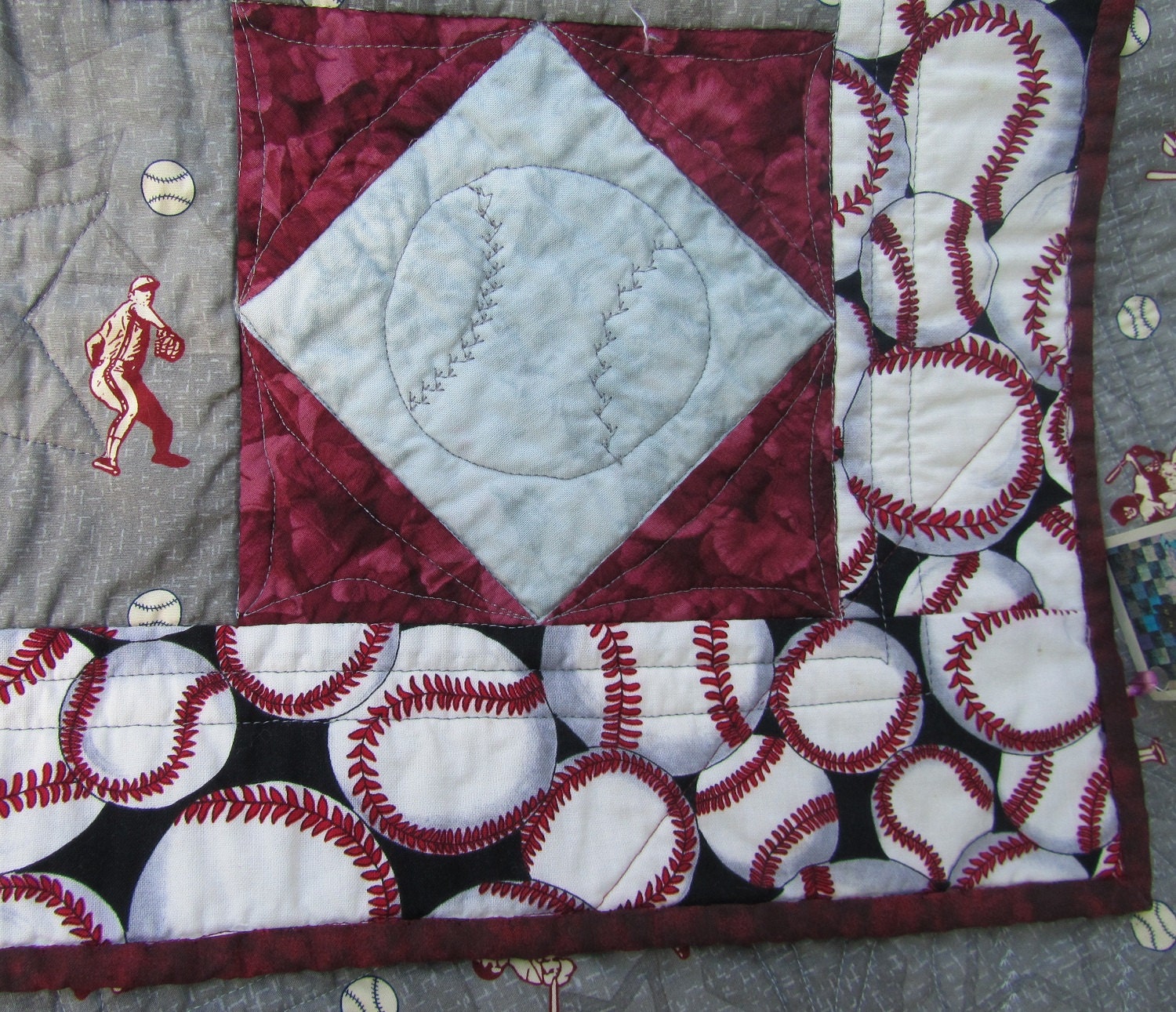 baseball quilt on Pinterest | Baseball, Google and Baseball Bats